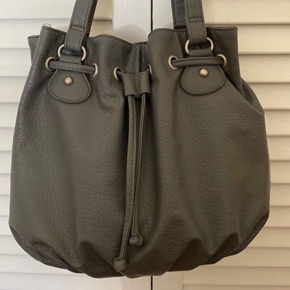 Mossimo Supply Co. | Bags | Mossimo Target Grey Faux Leather Bucket Bag ...
